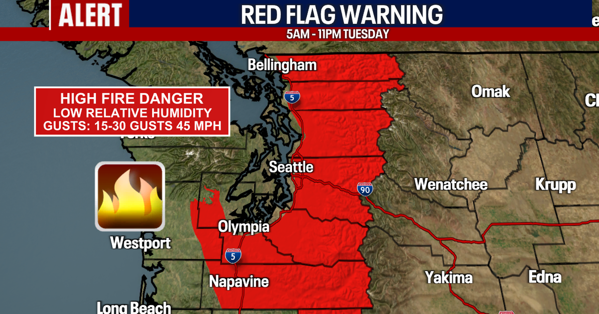 High wildfire risk around Puget Sound on Tuesday | FOX 13 Seattle
