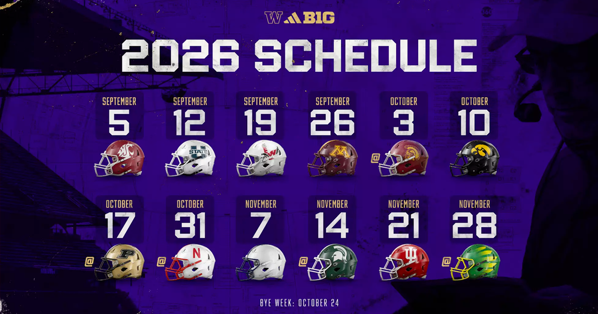 Washington Huskies release 2026 football schedule | FOX 13 Seattle