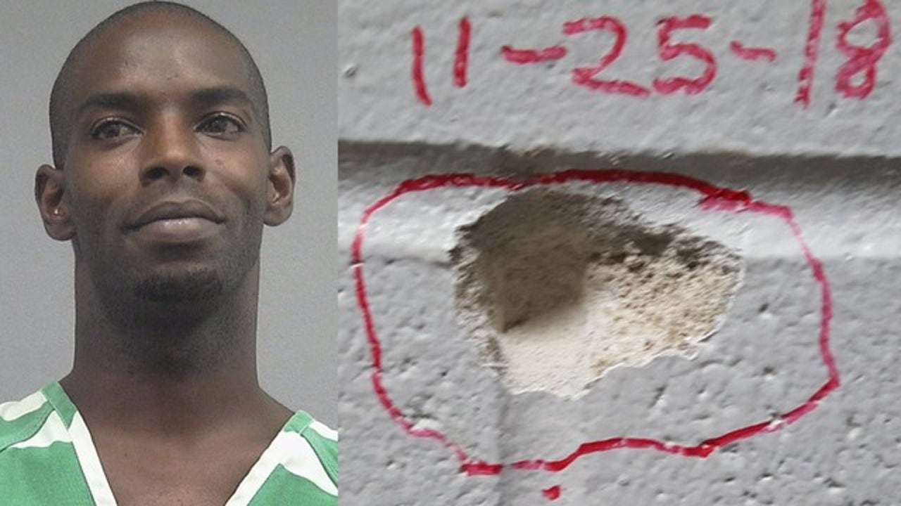 Inmate uses broom to chisel a hole in the wall during attempted escape ...