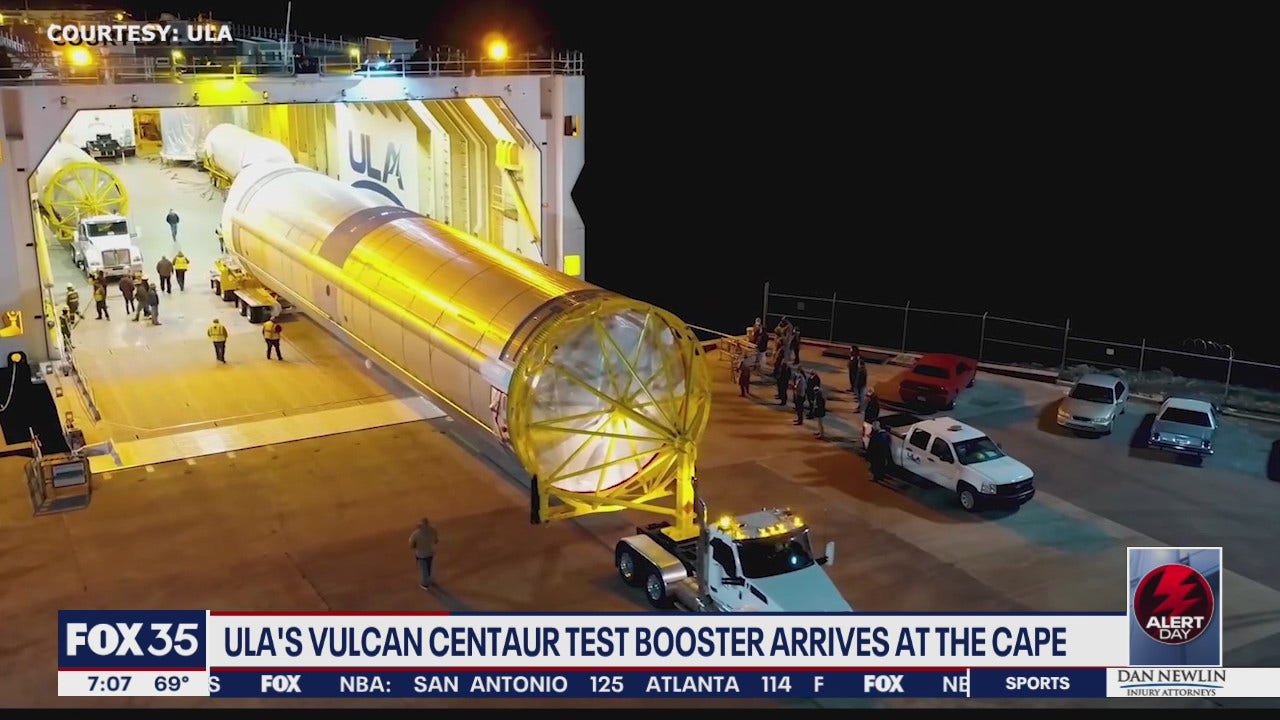 ULA's Vulcan Centaur test booster arrives at Cape Canaveral